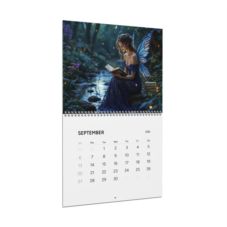 Woodland Fairy Art Wall Calendar 2026 | Fantasy Faerie Monthly Calendar ...