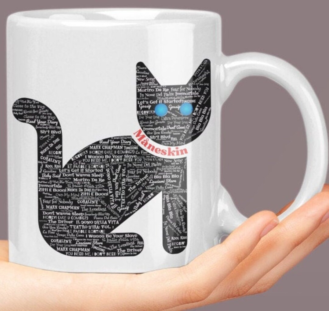 Maneskin Cat Mug Maneskin Cat Coffee Cup Maneskin Coffee - Etsy