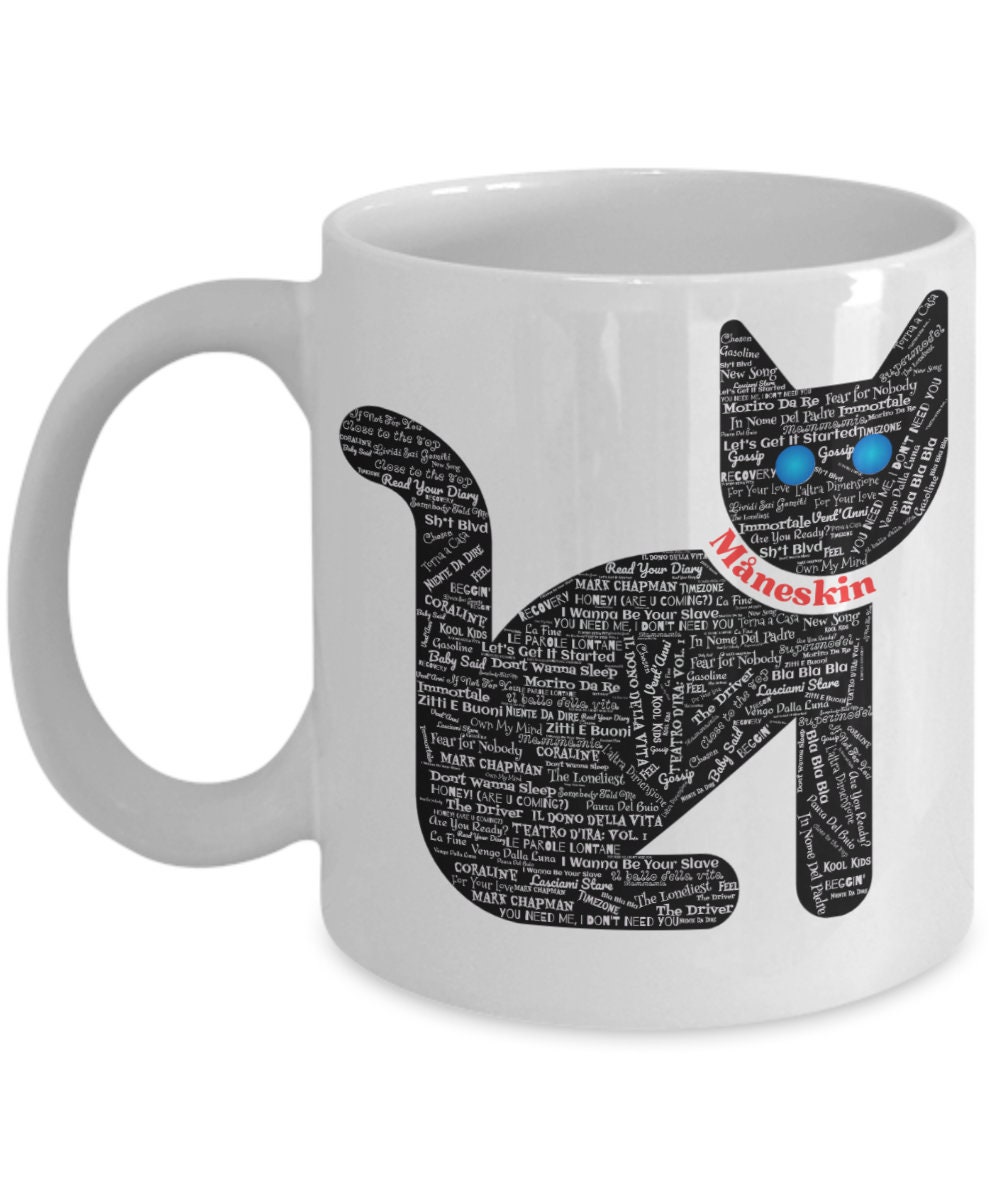 Maneskin Cat Mug Maneskin Cat Coffee Cup Maneskin Coffee - Etsy