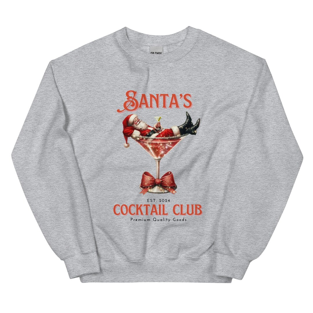 Santa' Cocktail Club Olive Martini Sweatshirt 4 Colors - Etsy