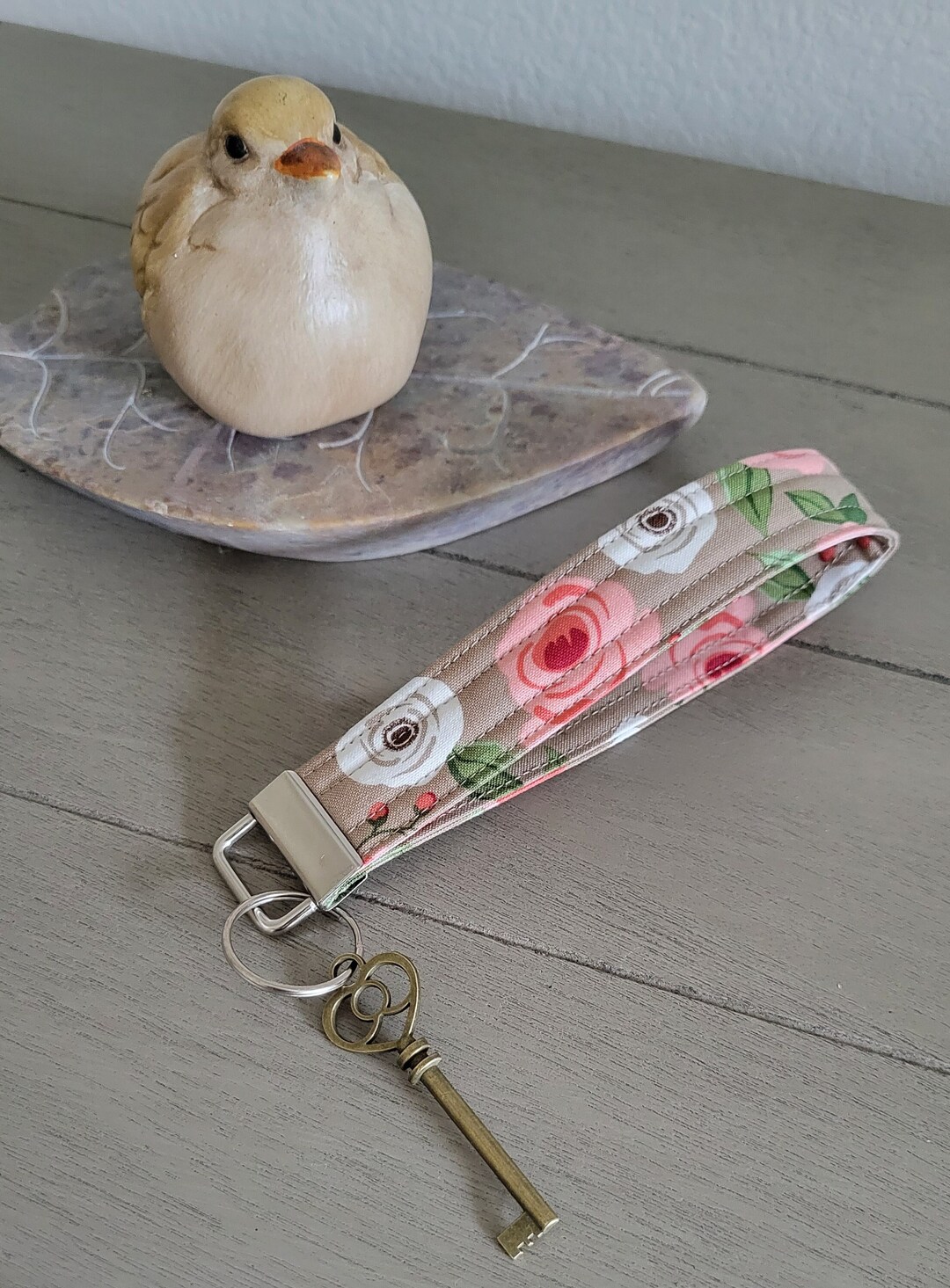 Wristlet Key Fob, Designer Key Fob, Gift for Her, Flower Lover ...