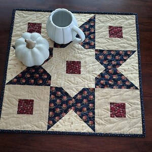 Fall Table Topper, Quilted Table Topper, 18" Square Table Topper ...