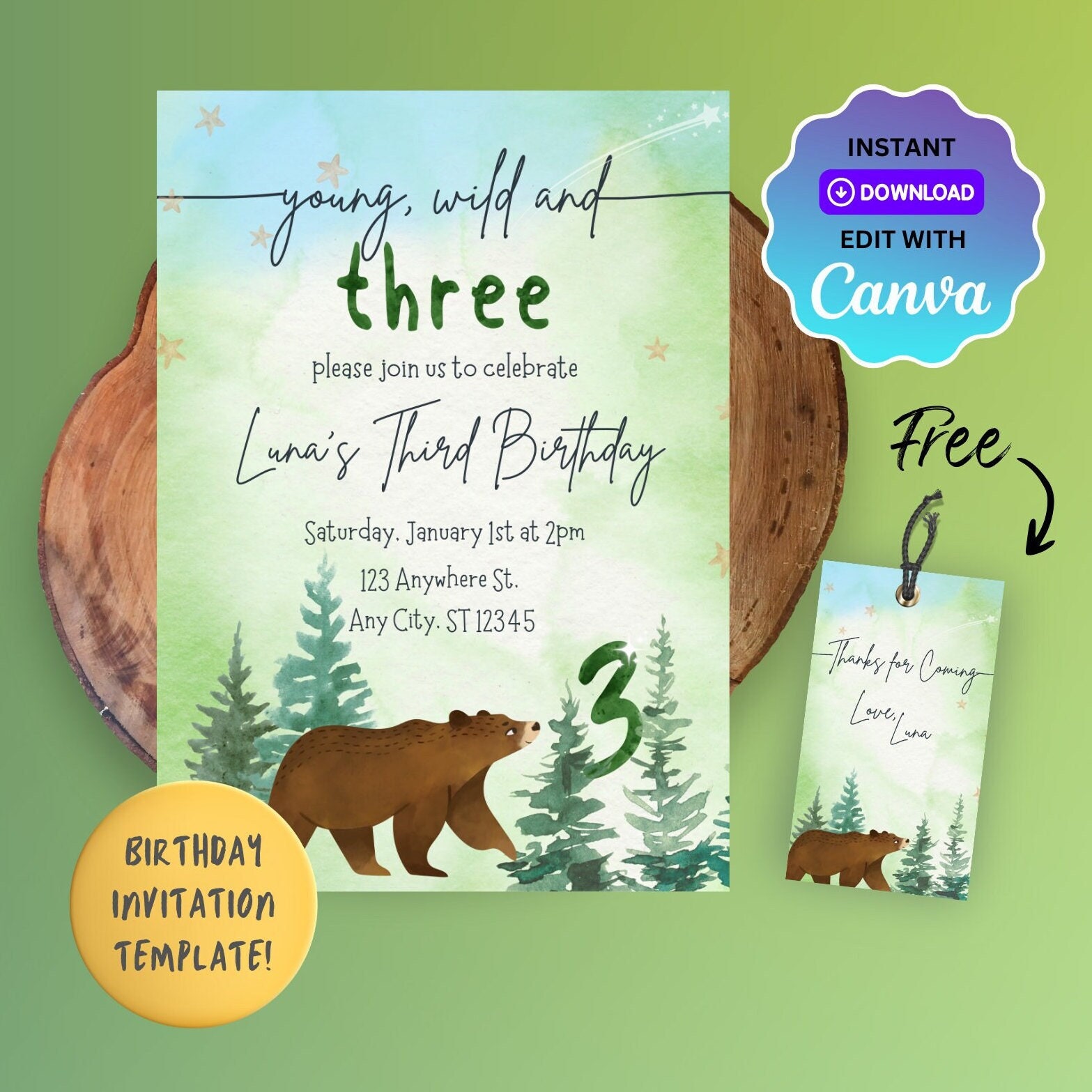 Printable Birthday Invitation, Digital/editable Birthday Invitation ...