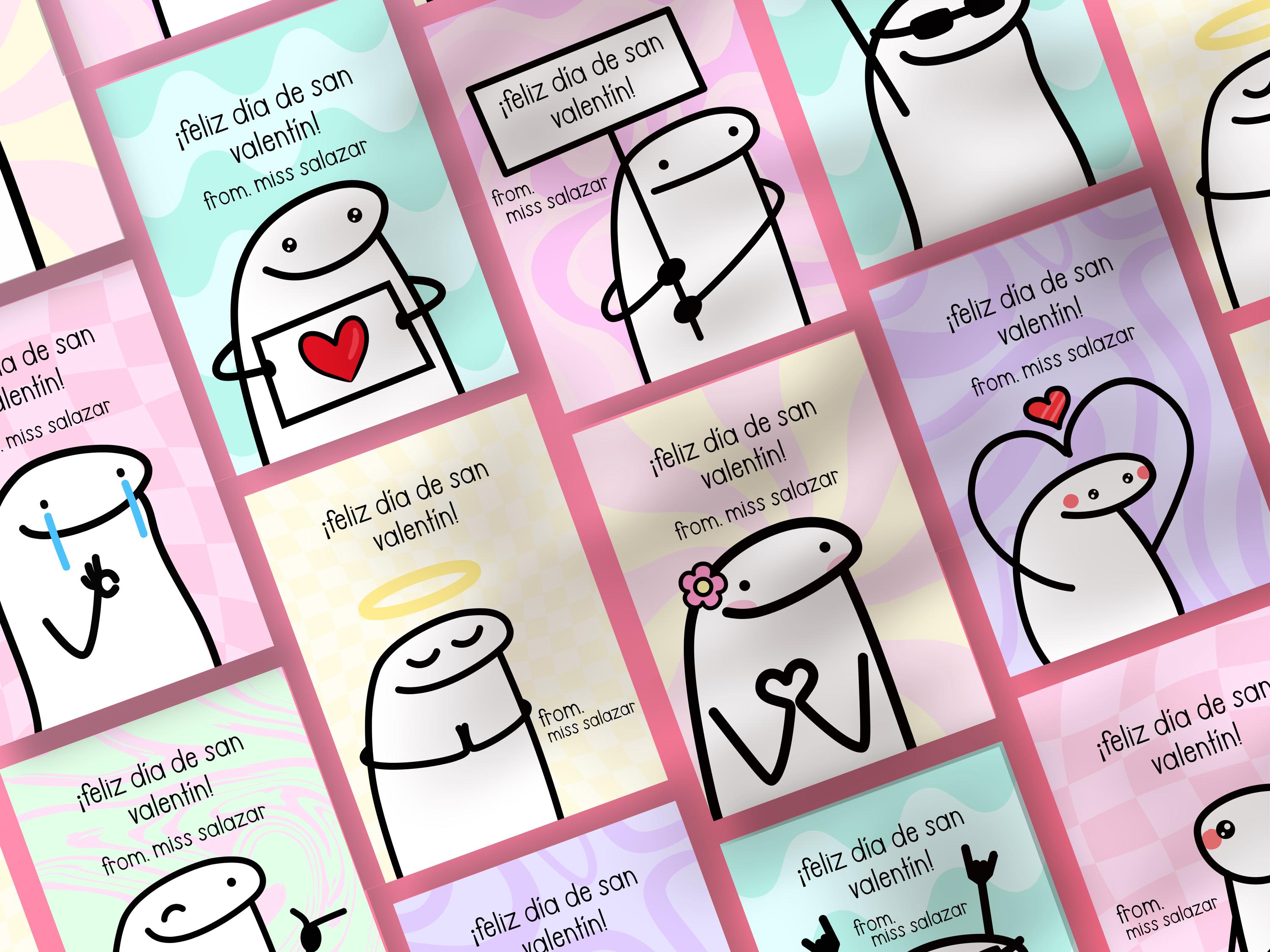 Spanish Doodle Meme Valentine Cards for Students, Valentine Cards for ...