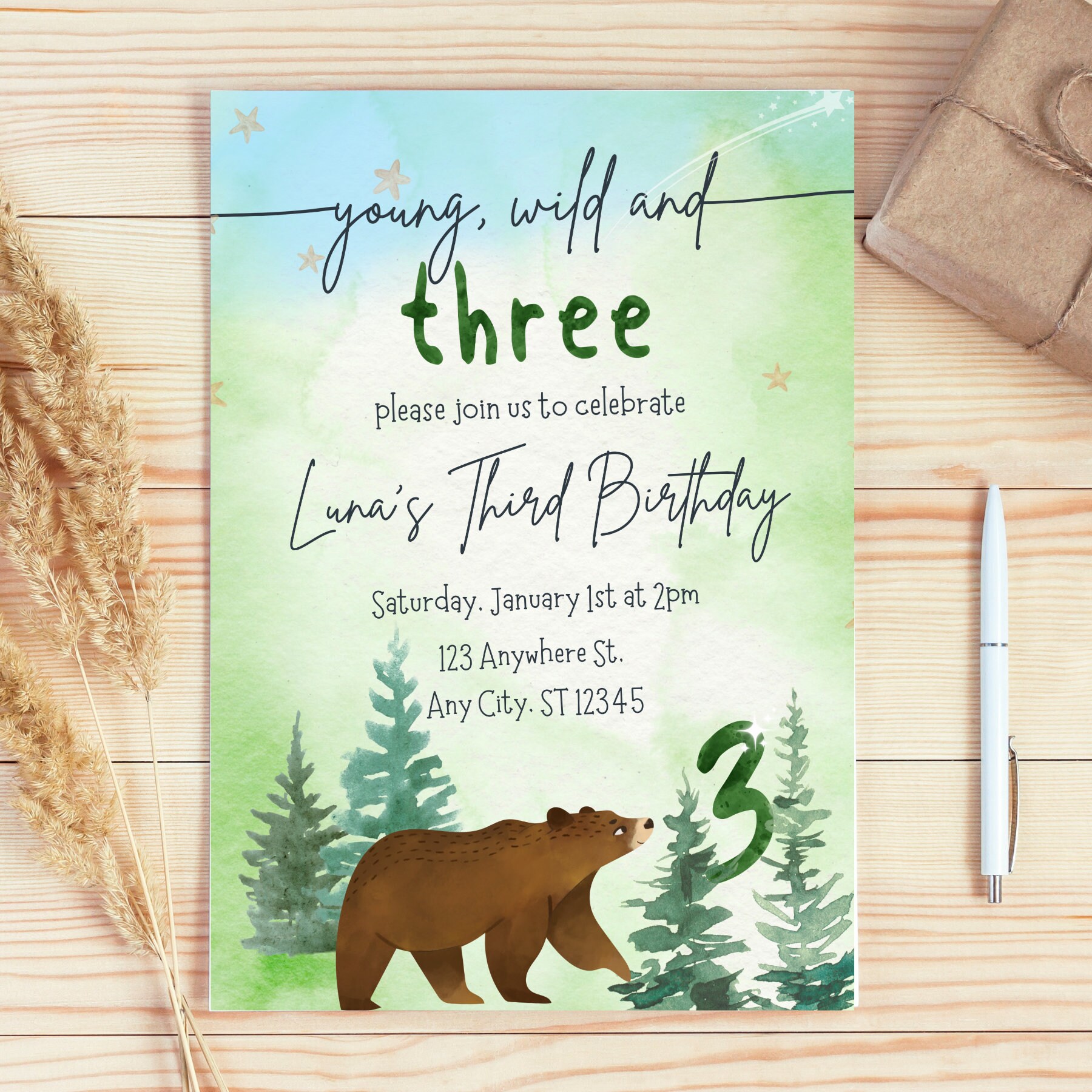 Printable Birthday Invitation, Digital/editable Birthday Invitation ...