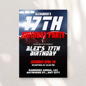 Boxing Birthday Party Invitation Template for Teens, MMA UFC Birthday ...
