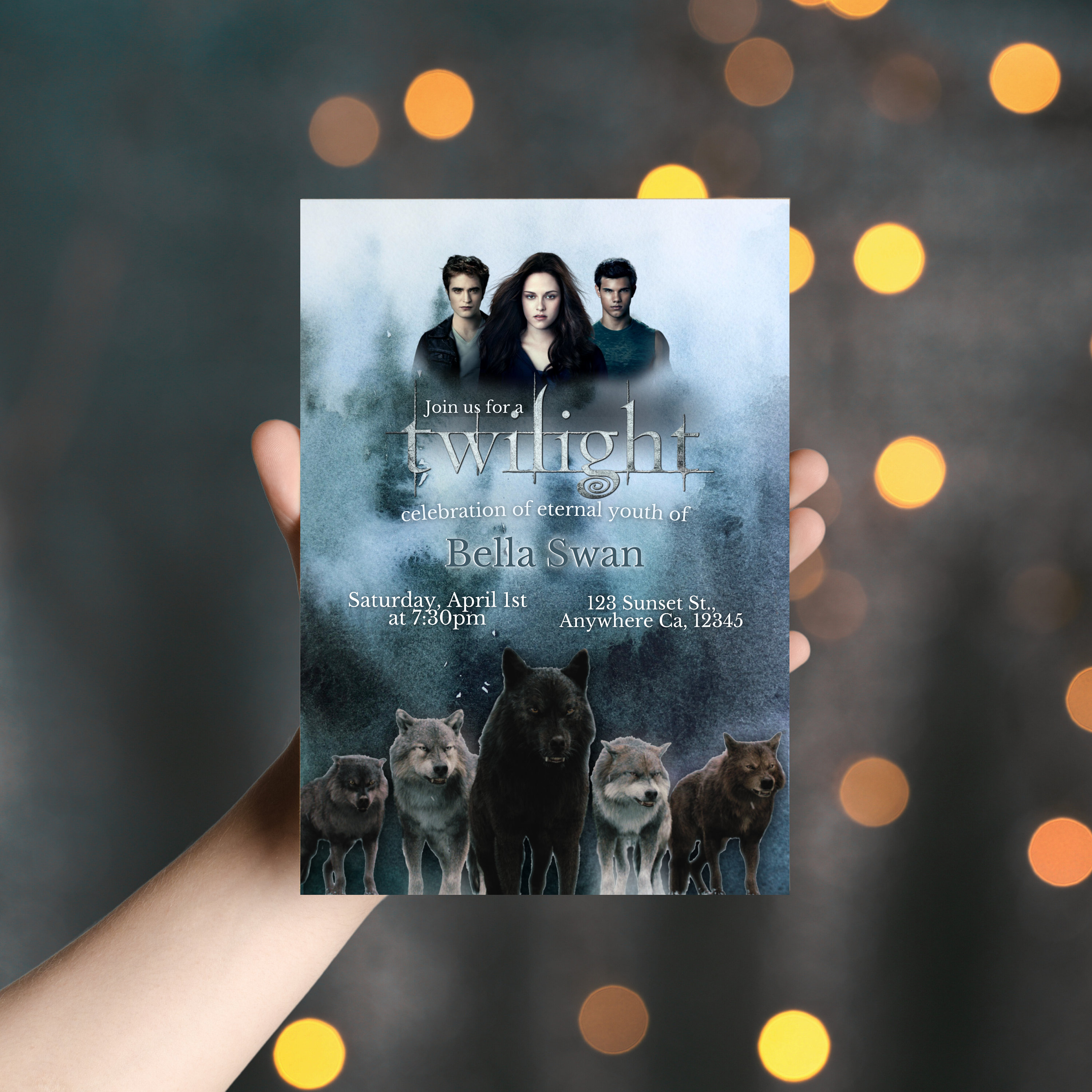 Twilight Saga Birthday Invitation Template - Editable Digital Download ...