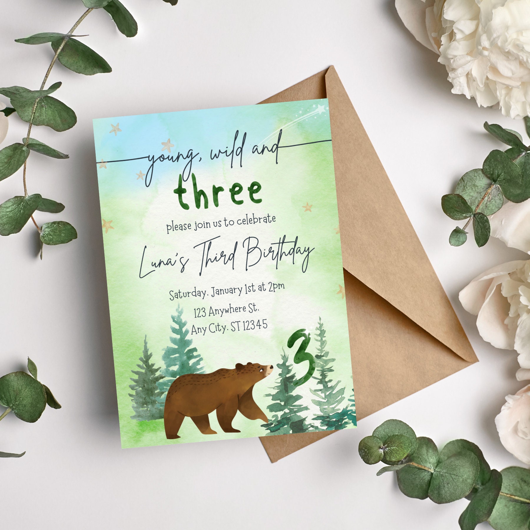 Printable Birthday Invitation, Digital/editable Birthday Invitation ...