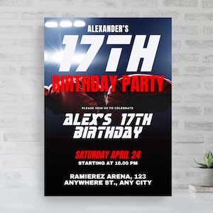 Boxing Birthday Party Invitation Template for Teens, MMA UFC Birthday ...