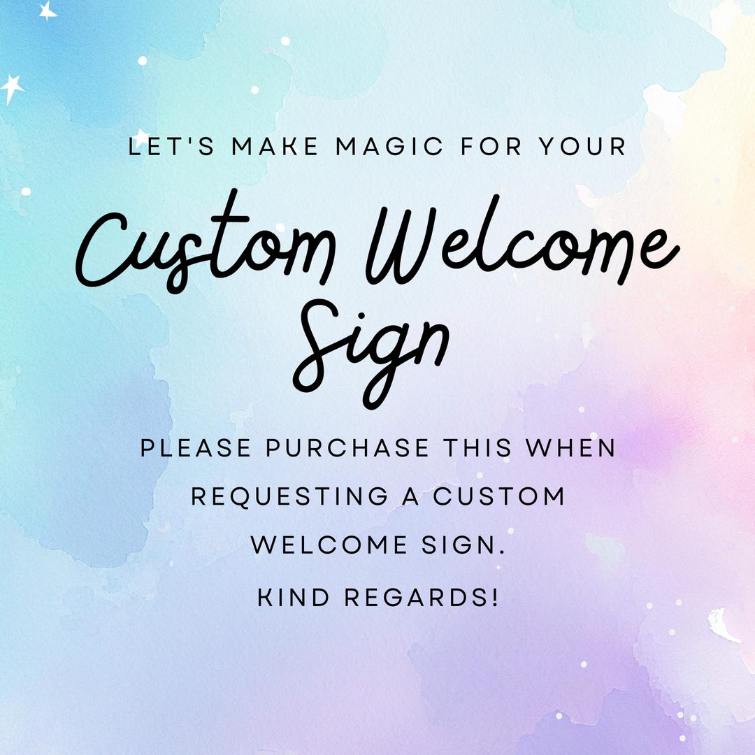 Custom Welcome Sign - Etsy