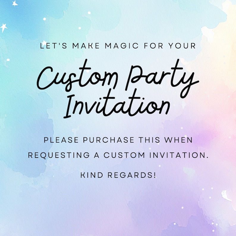 Custom Party Invitation - Etsy