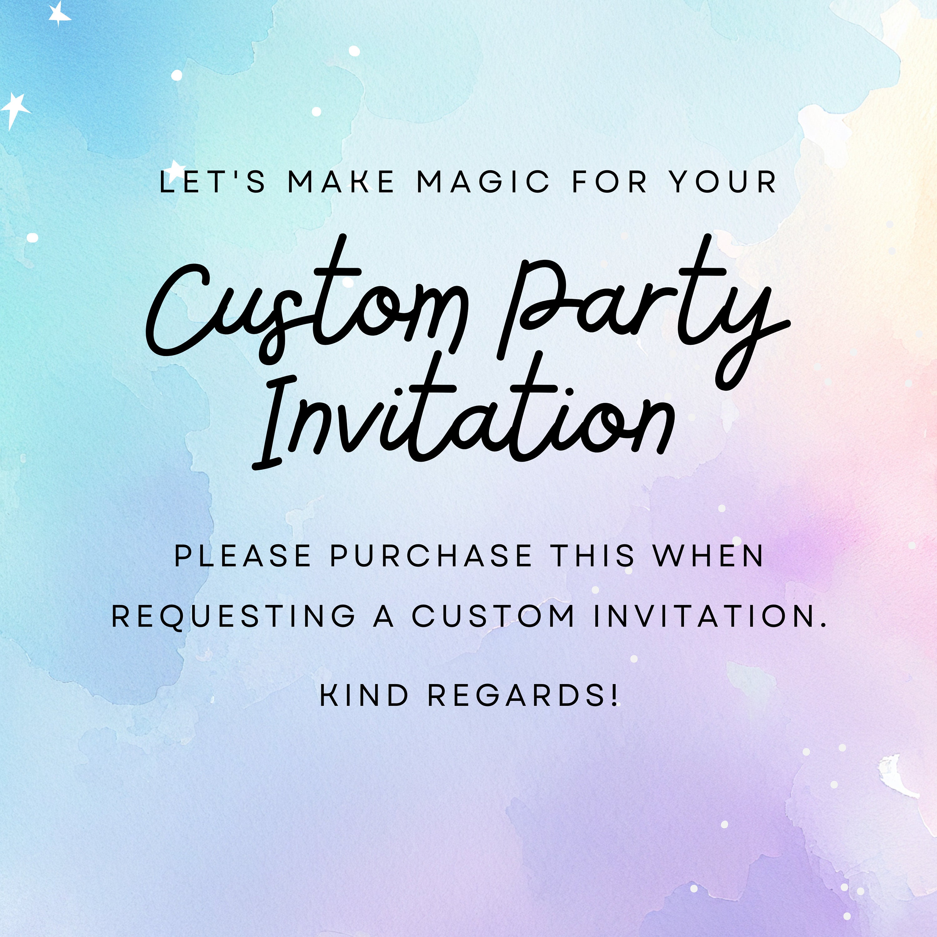 Custom Party Invitation - Etsy