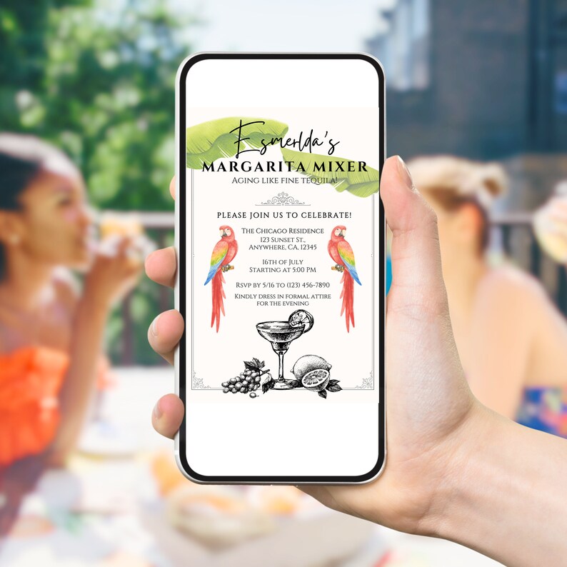 Cocktail Chic Birthday Invitation Template - Elegant and Stylish ...
