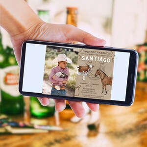 Printable Rancho Jaripeo Western Birthday Invitation Template - Rustic ...