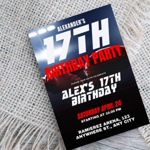 Boxing Birthday Party Invitation Template for Teens, MMA UFC Birthday ...