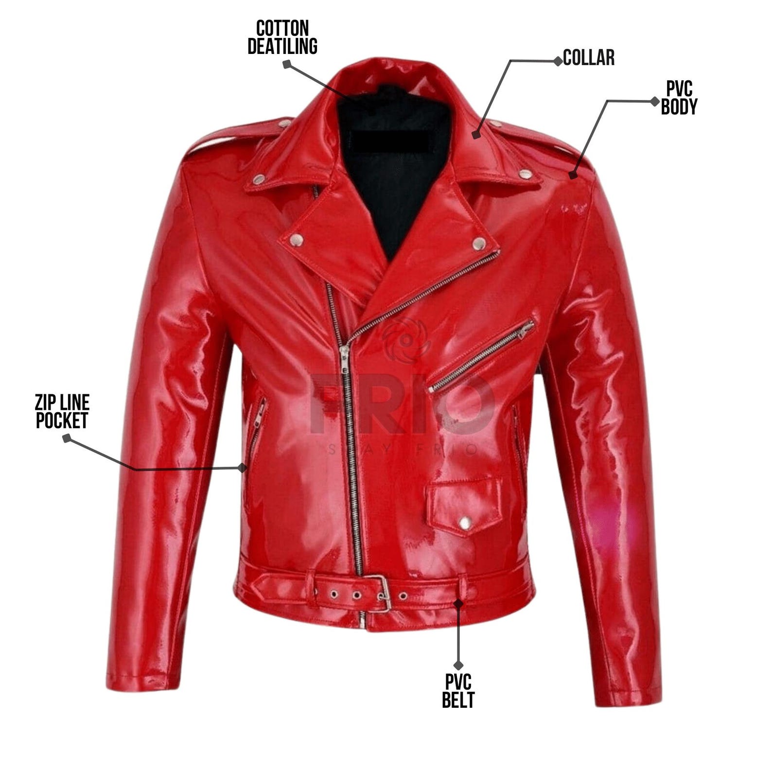 Mens Pvc Black Bomber Jacket Women Pvc Gothic Vinyl Biker Jacket Custom ...