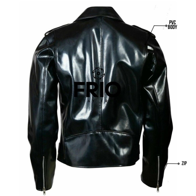 Mens Pvc Black Bomber Jacket Women Pvc Gothic Vinyl Biker Jacket Custom ...