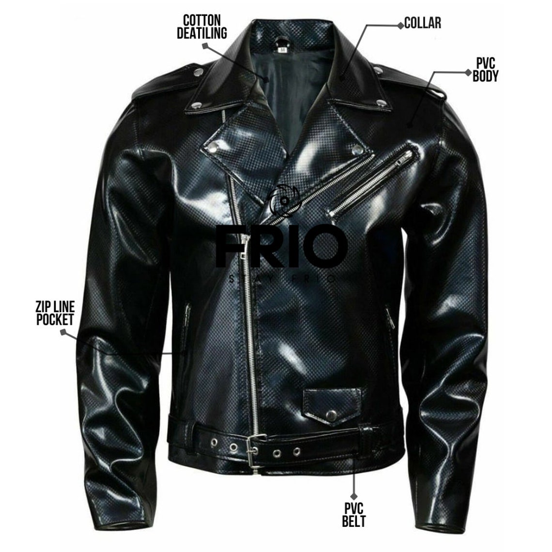 Mens Pvc Black Bomber Jacket Women Pvc Gothic Vinyl Biker Jacket Custom ...