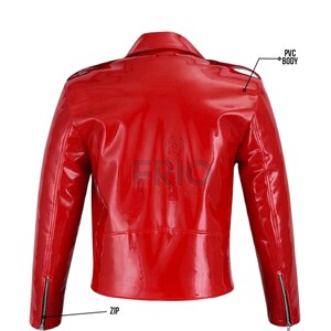 Mens Pvc Black Bomber Jacket Women Pvc Gothic Vinyl Biker Jacket Custom ...