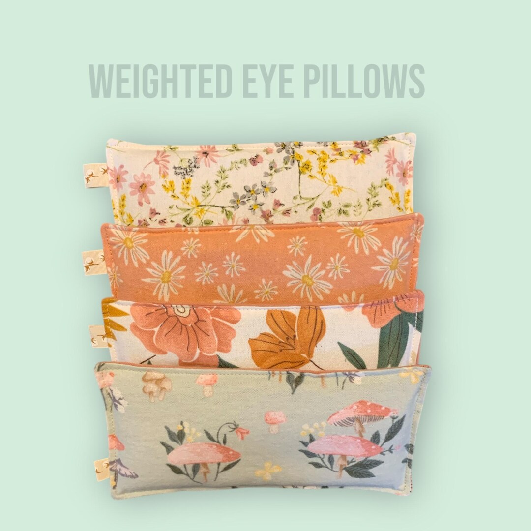 Weighted Eye Pillows, Heat/cold Therapy, Flax and Lavender Eye Pillow ...