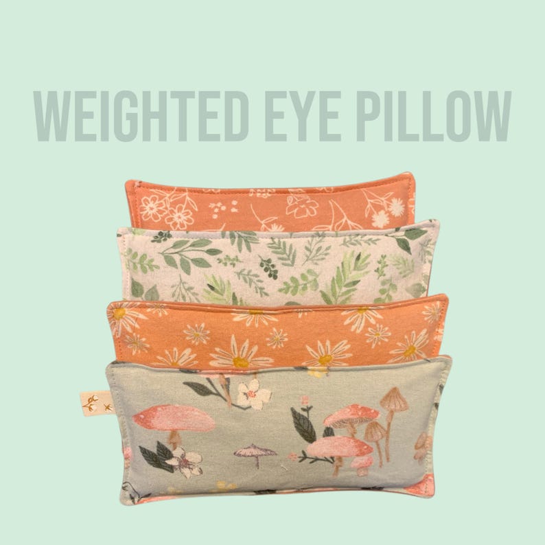Weighted Eye Pillows, Heat/cold Therapy, Flax and Lavender Eye Pillow ...