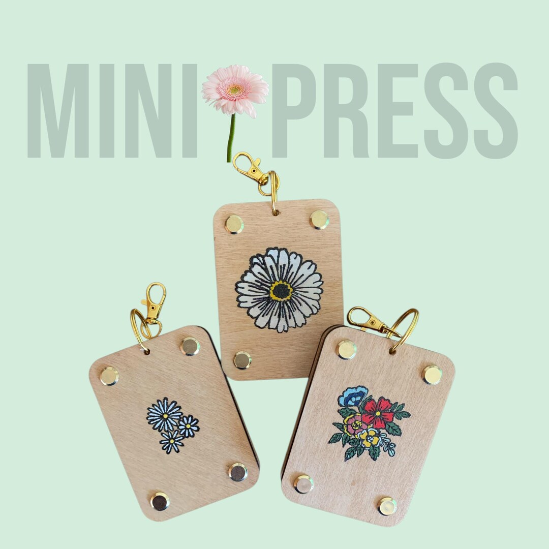Flower Press, Mini Flower Press, Key Ring Flower Press, Pressed Flowers ...