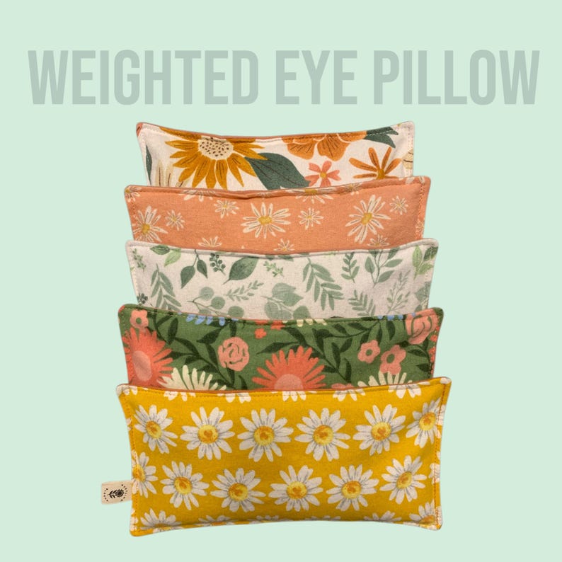 Weighted Eye Pillows, Heat/cold Therapy, Flax and Lavender Eye Pillow ...