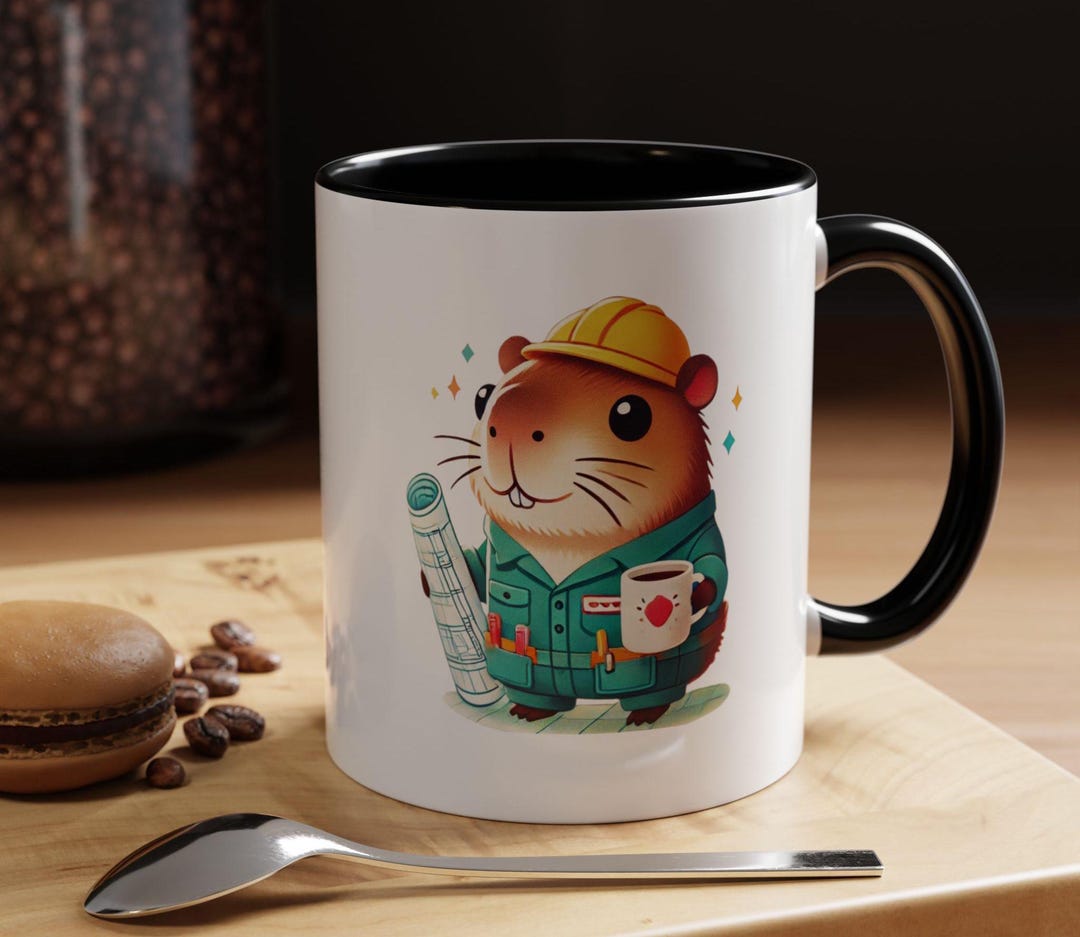 Customizable capybara mug for construction workers,Custom gift for ...