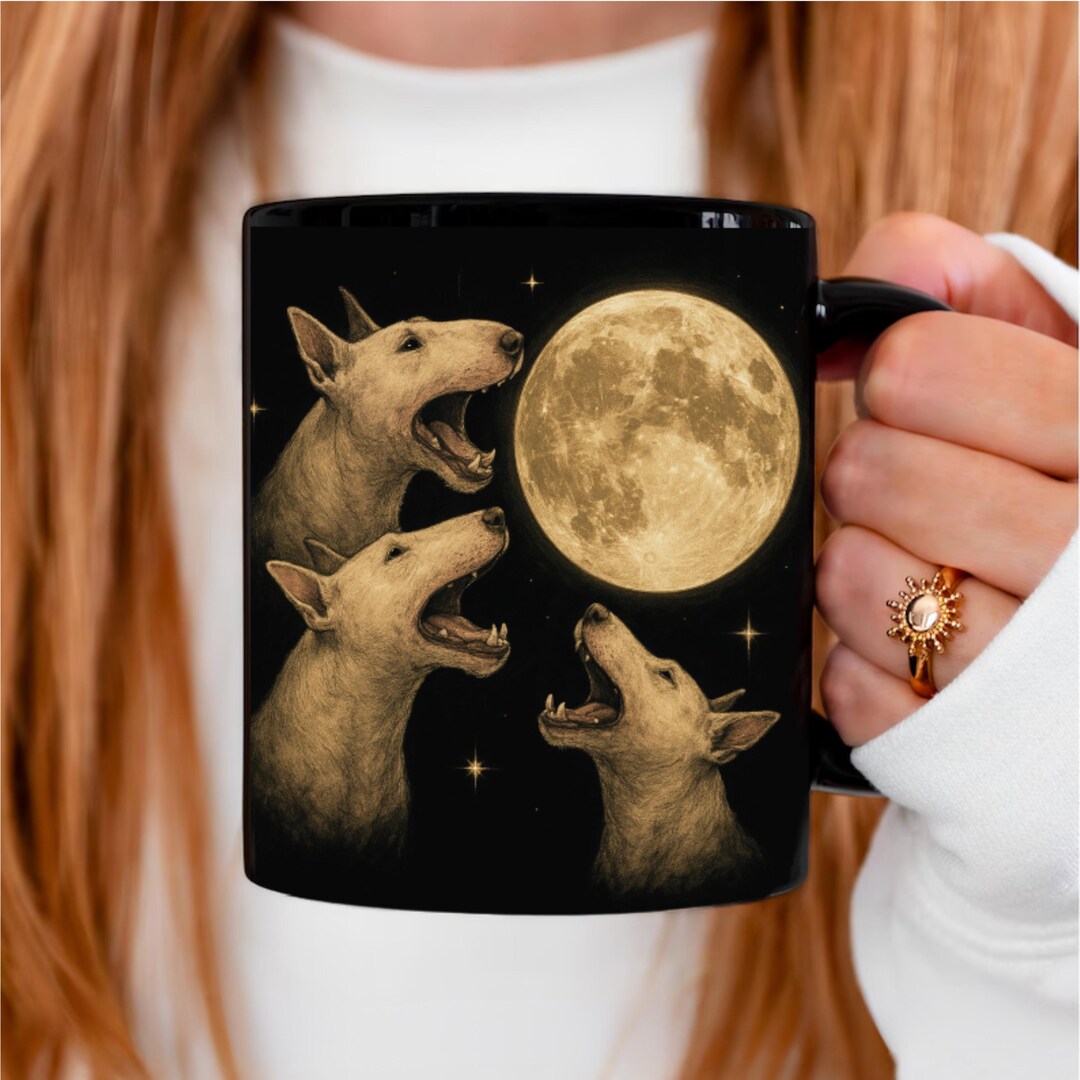 Howling Dog Moon Mug - 11oz & 15oz, Perfect for Dog Lovers, Night Owl ...