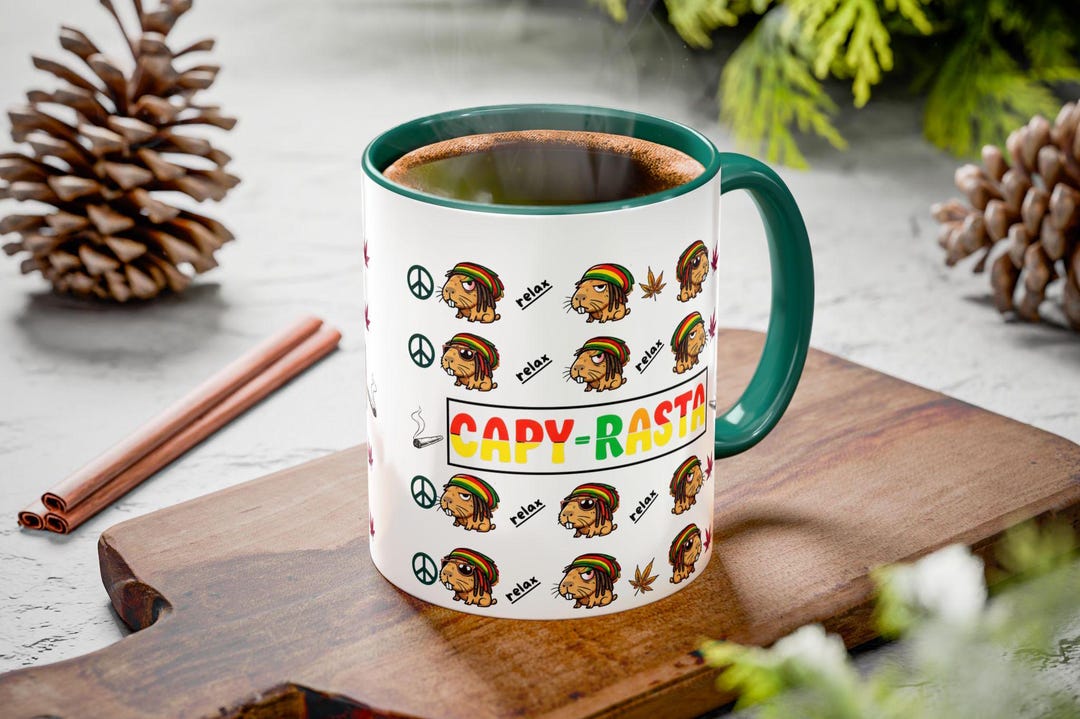 Capybara Rasta Mug Cute Reggae Coffee Cup,Tea Cup with Capybaras ...