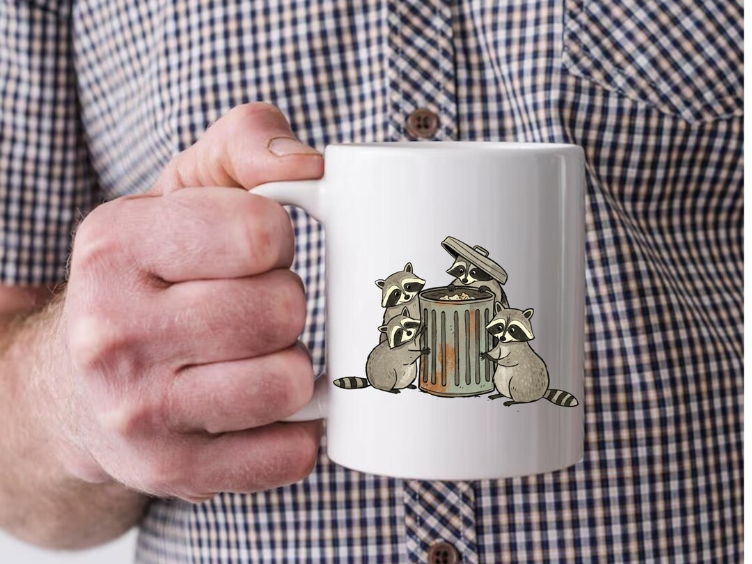 Raccoon Mug, Cute Trash Panda Cup, Animal Lover Gift, Wildlife Coffee ...