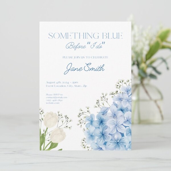 Something Blue Before I Do Bridal Shower Invitation - Etsy