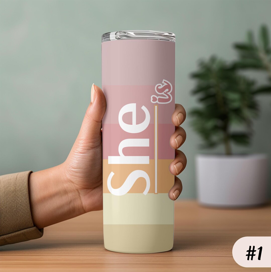 Custom Name Inspiration Tumbler, She is Motivational Cup, Gift for the ...