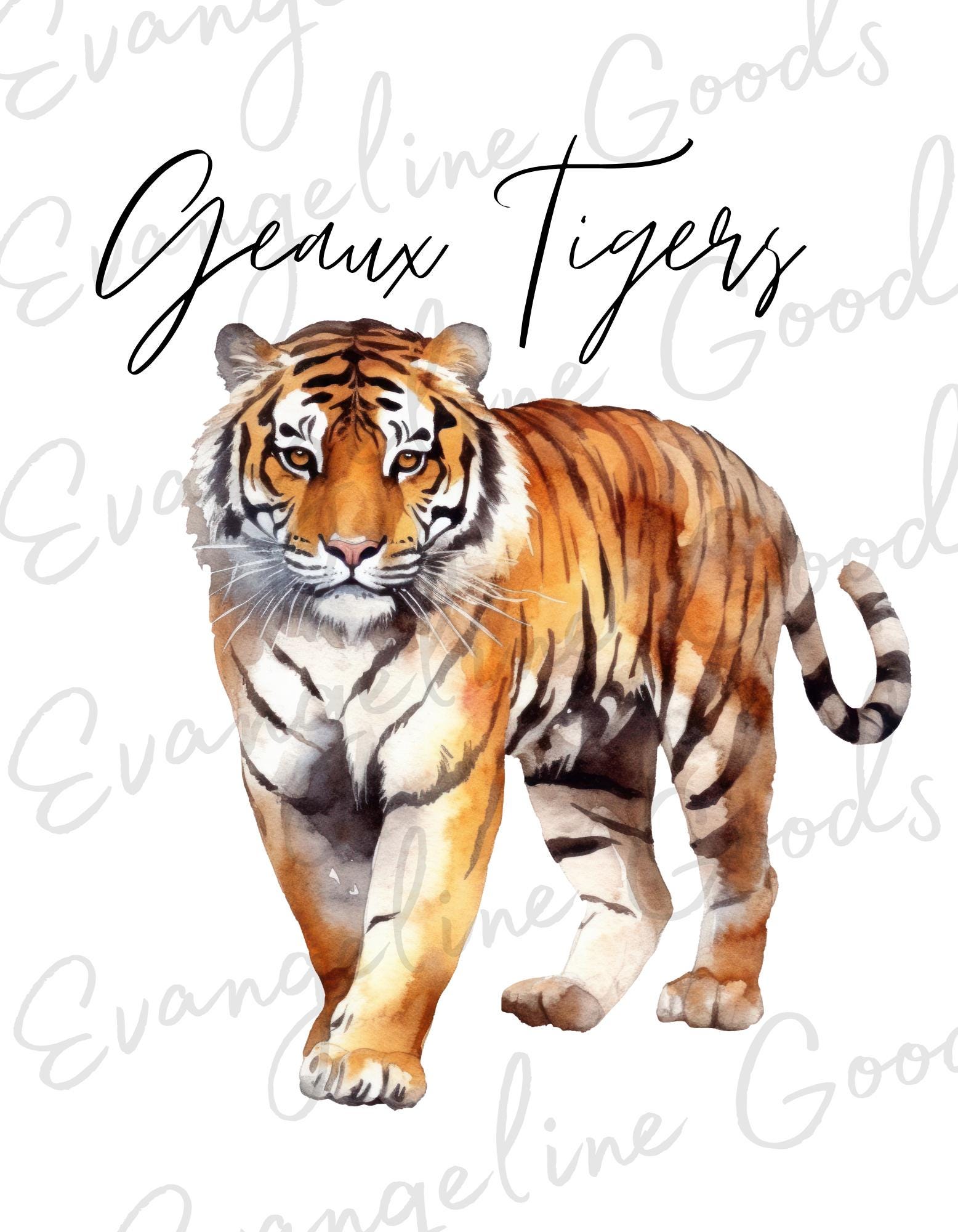 Geaux Tigers LSU Digital Clipart Louisiana - Etsy