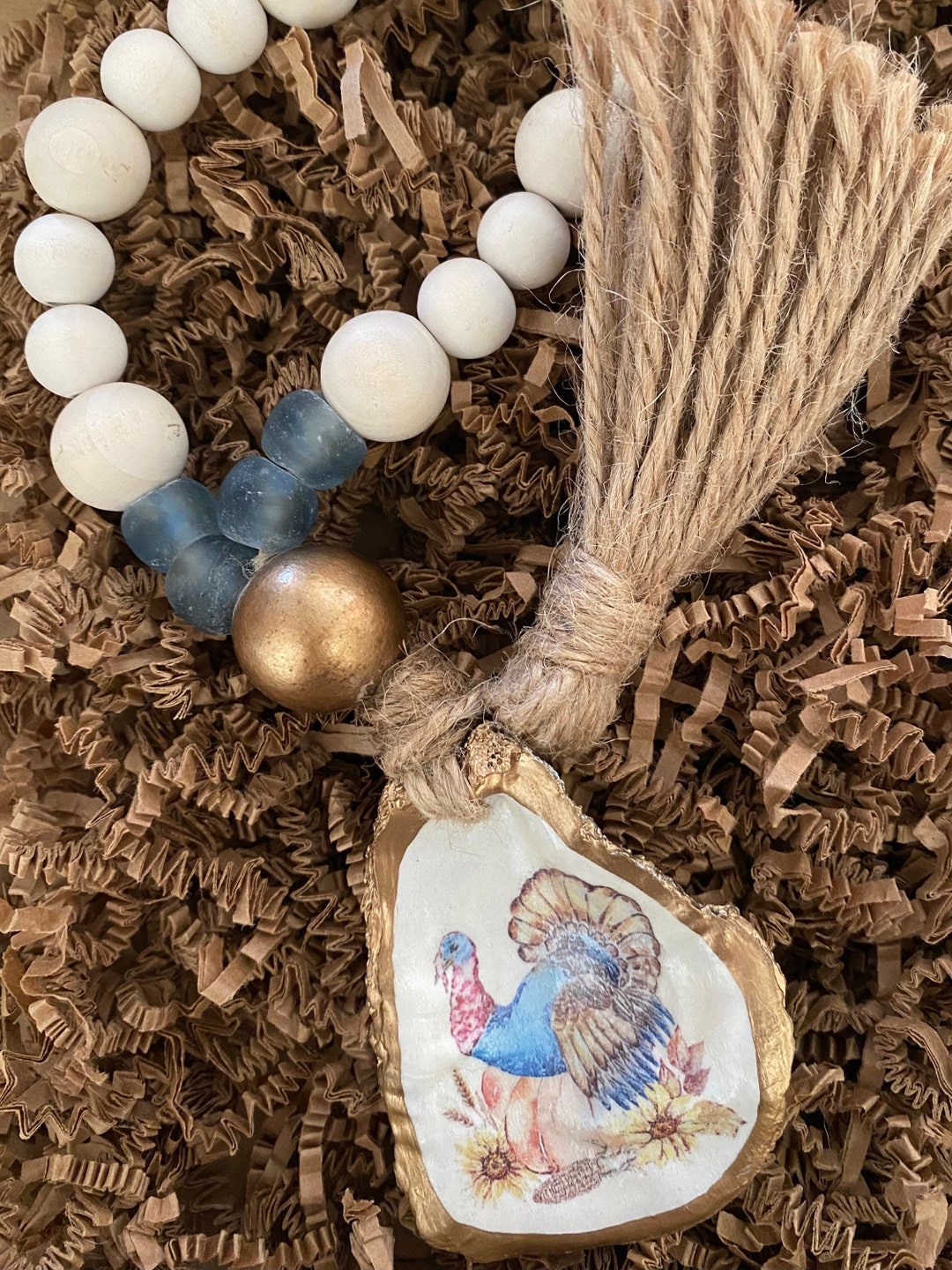 Thanksgiving Turkey Oyster Shell Blessing Beads - Etsy