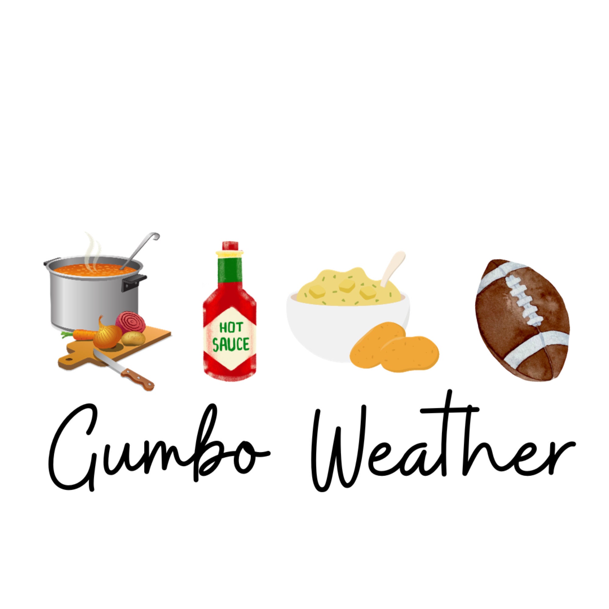Gumbo Weather - Fall Cajun Themed Clipart - Etsy