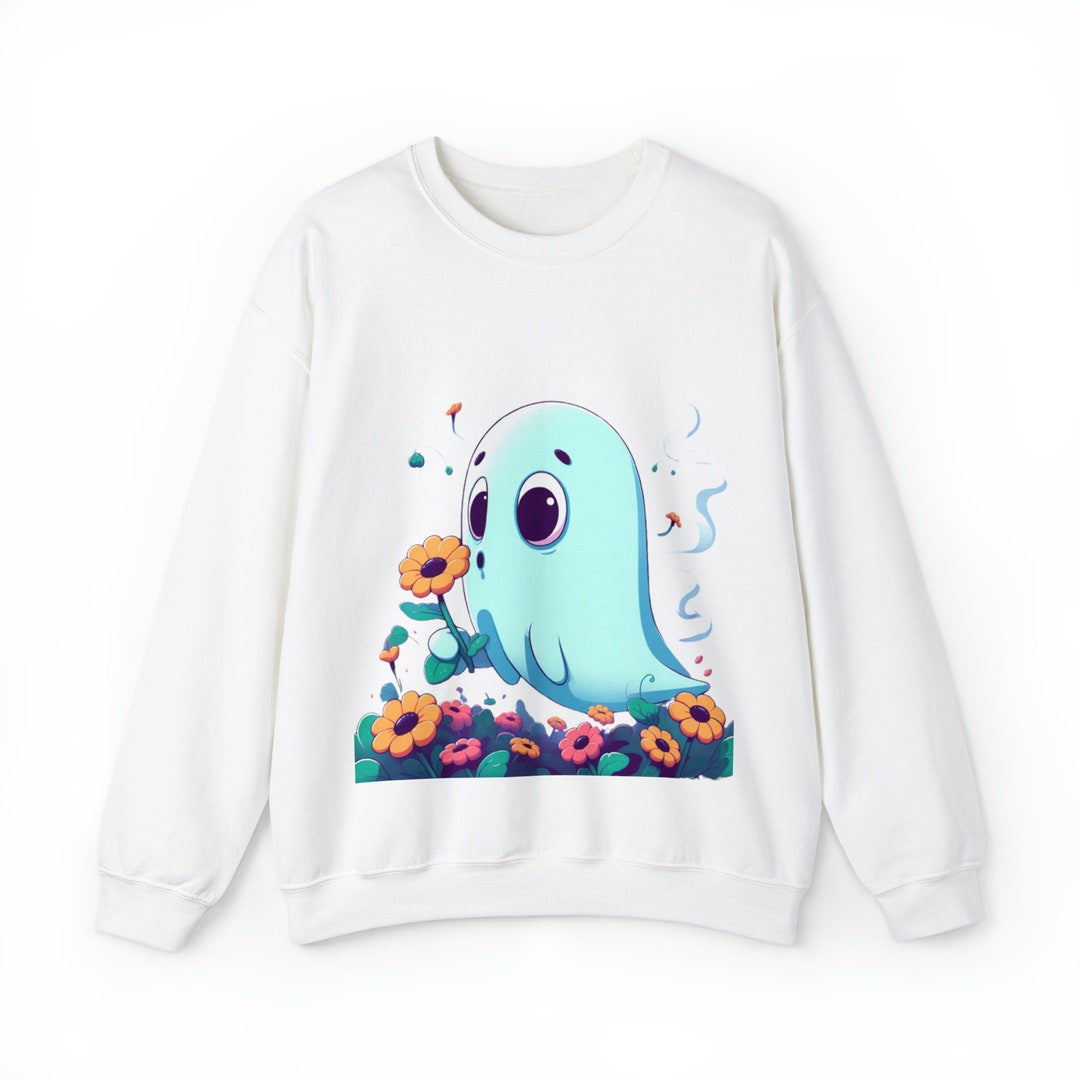 Ghost Sniff Flowers Halloweens Heavy Blend™ Crewneck - Etsy
