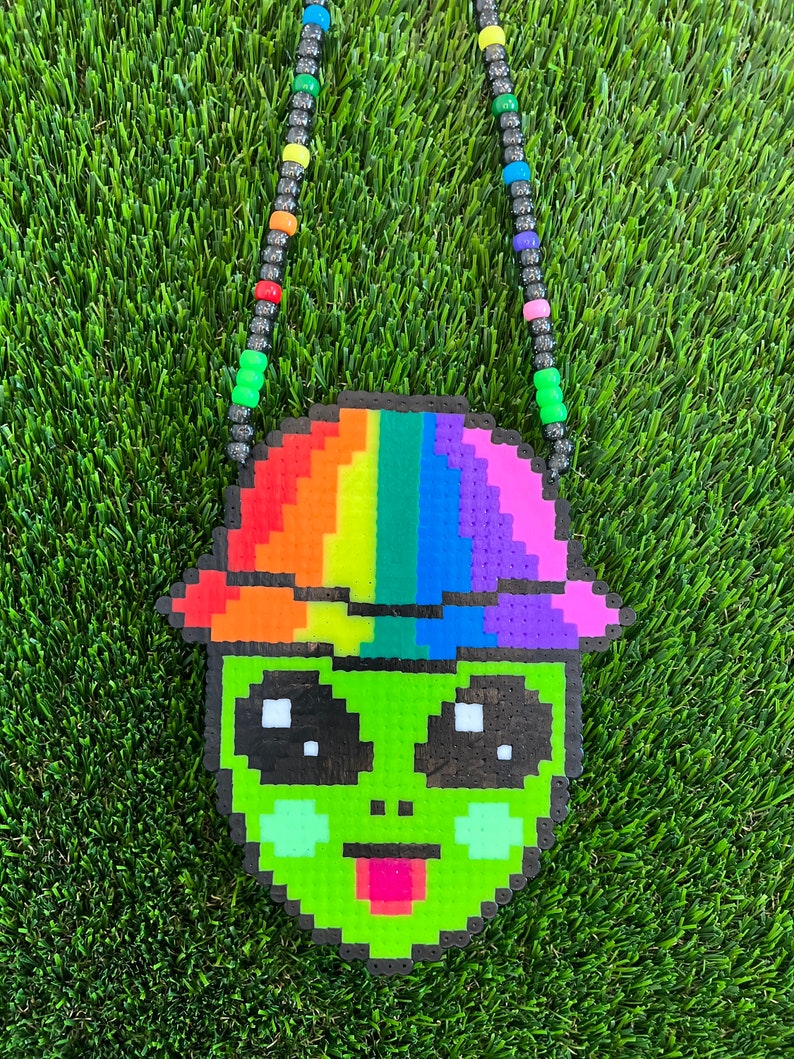 SILLY TRIPPY ALIEN Perler Rave Trippy Large Plur - Etsy