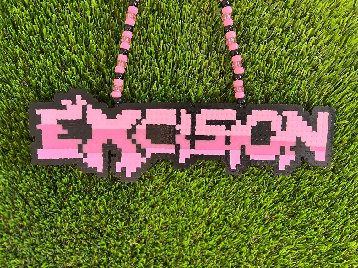 EXCISION PERLER NECKLACE Rave Trippy Large Plur Festivals Edm - Etsy