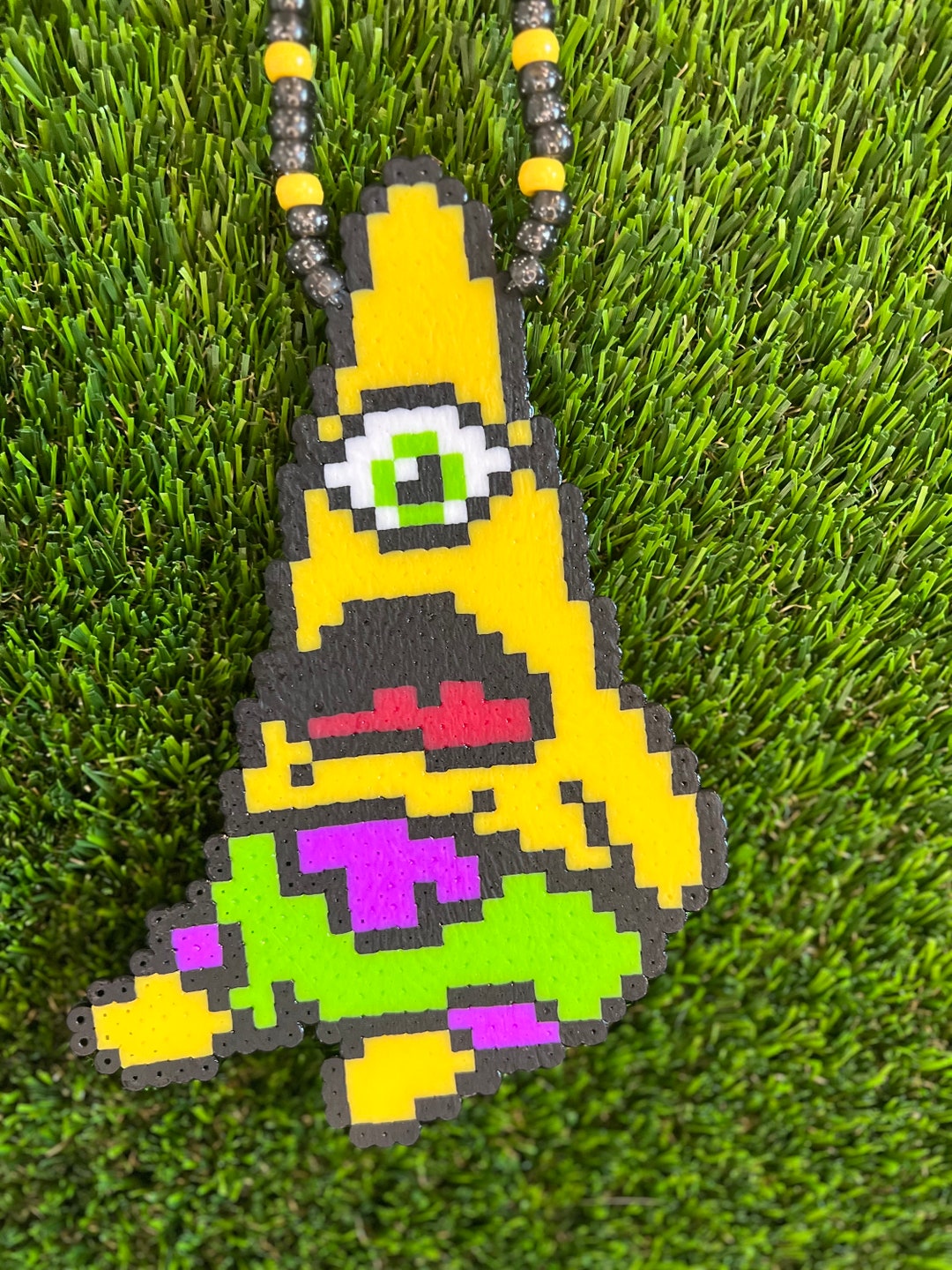 PATRONICS SUBTRONICS X PATRICK Perler Necklace Rave Trippy Large Plur ...