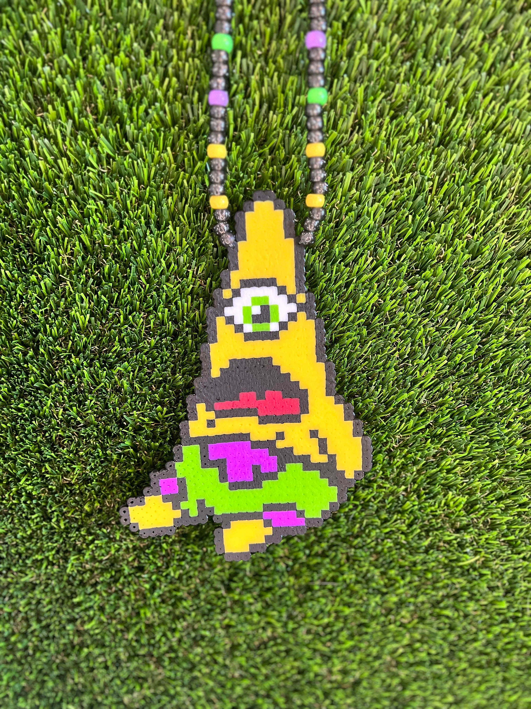PATRONICS SUBTRONICS X PATRICK Perler Necklace Rave Trippy Large Plur Festivals Edm - Etsy