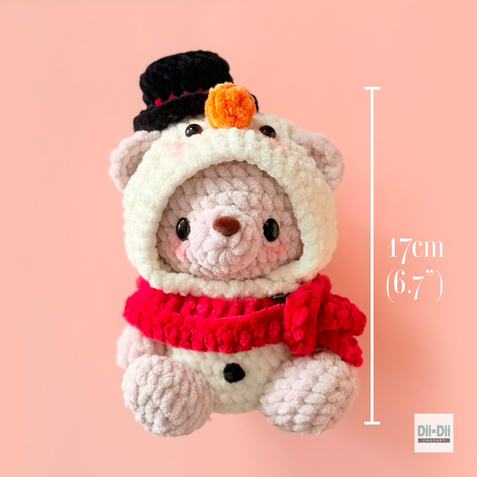 2 in 1 Christmas Bear Bundle Crochet Pattern - Snowman & Reindeer ...