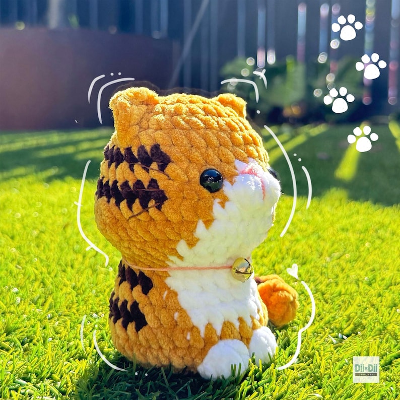 Tabby Cat Crochet Pattern – No-sew Amigurumi Kitten Plushie, Advanced ...