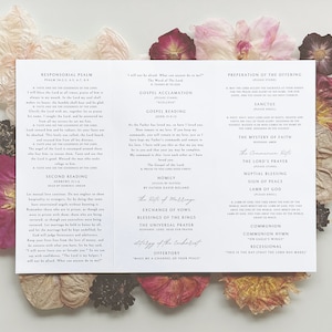 Catholic Wedding Program Template, Catholic Wedding Program, Church ...
