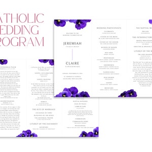 Catholic Wedding Program Template, Catholic Wedding Program, Church ...
