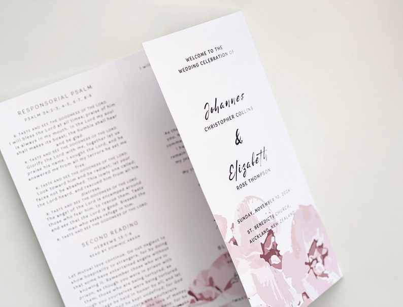 Catholic Wedding Program Template, Catholic Wedding Program, Church ...