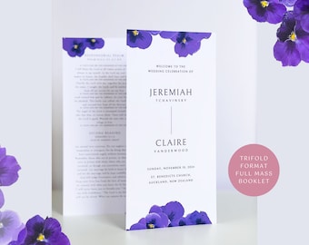 Catholic Wedding Program Template, Catholic Wedding Program, Church ...