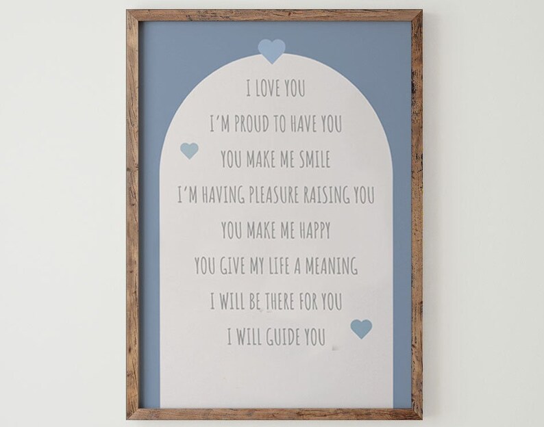 Positive Parenting Affirmation Poster, for Baby Boy Nursery and ...