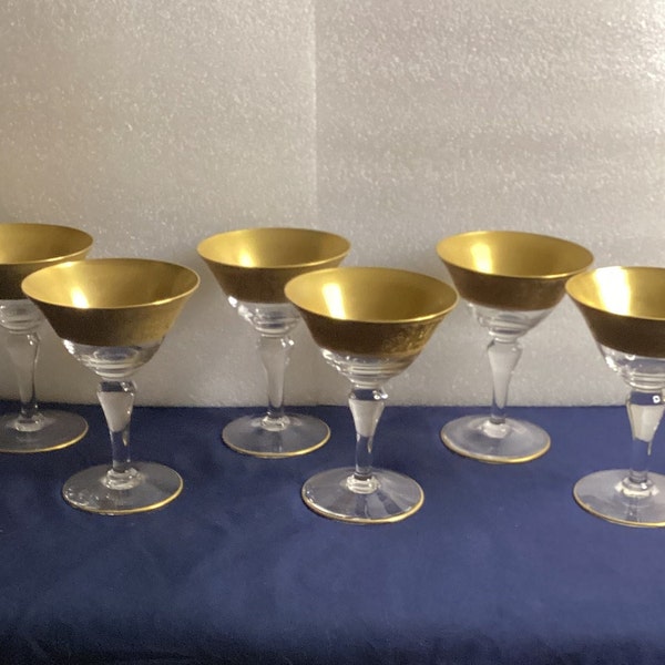 Gold Rimmed Cocktail Glasses - Etsy