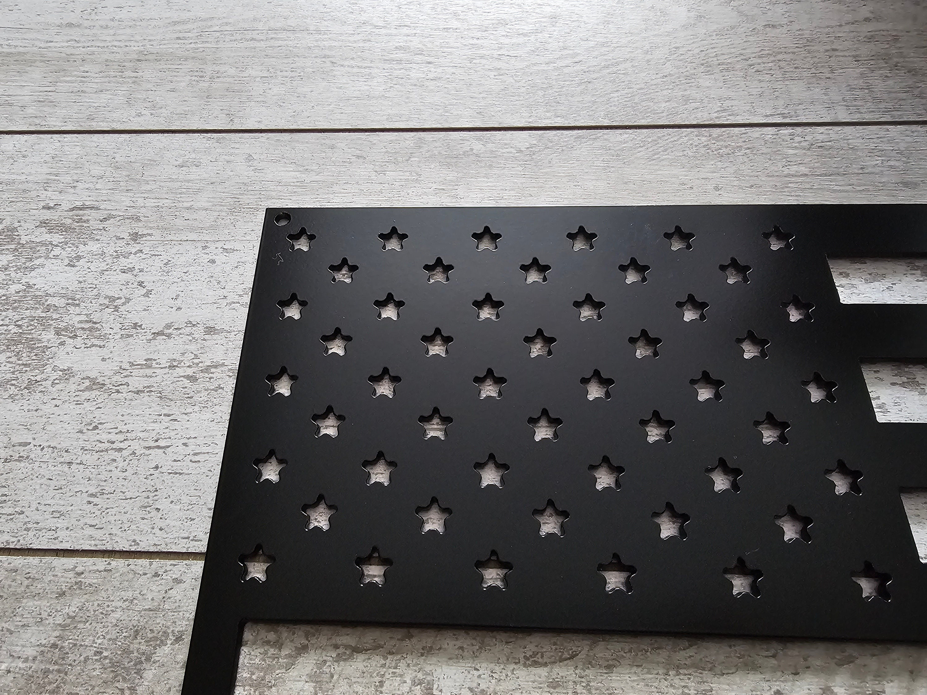 USA Flag Plasma Cut 11g Steel Metal Black Powder-coated - Etsy